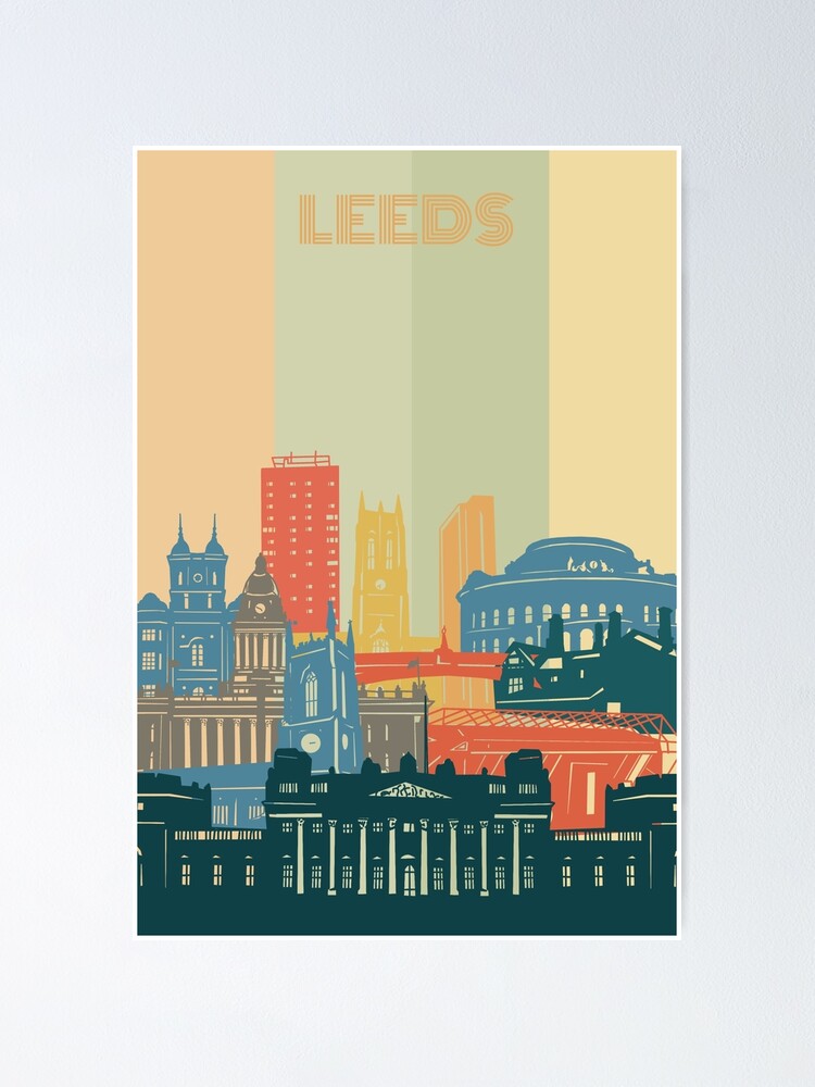 "leeds skyline" Poster for Sale by BekimART2 | Redbubble