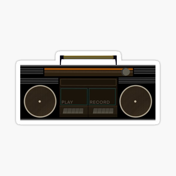 "Retro Boombox " Sticker by FriendsList | Redbubble