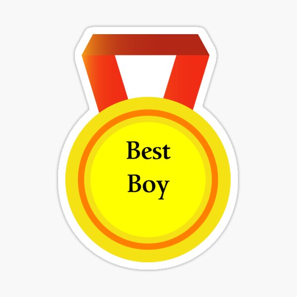 "Award #Best Boy" Sticker for Sale by SmileMiau | Redbubble