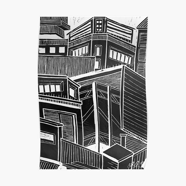 "Architectural Linework Print" Poster by amelie-marine | Redbubble