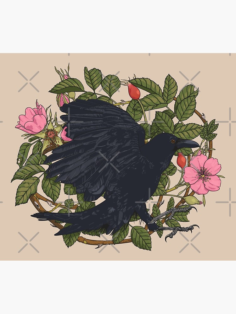 "Raven and roses" Poster by Feroniae | Redbubble