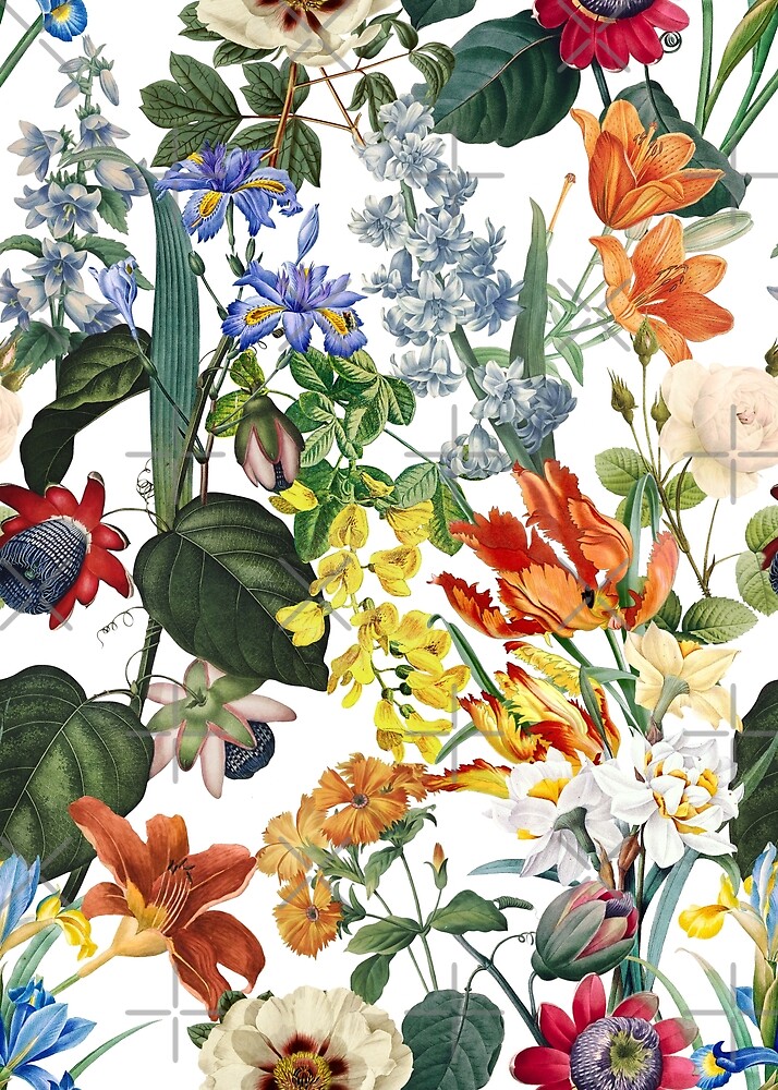 "Vintage Flower Garden " by UtArt | Redbubble