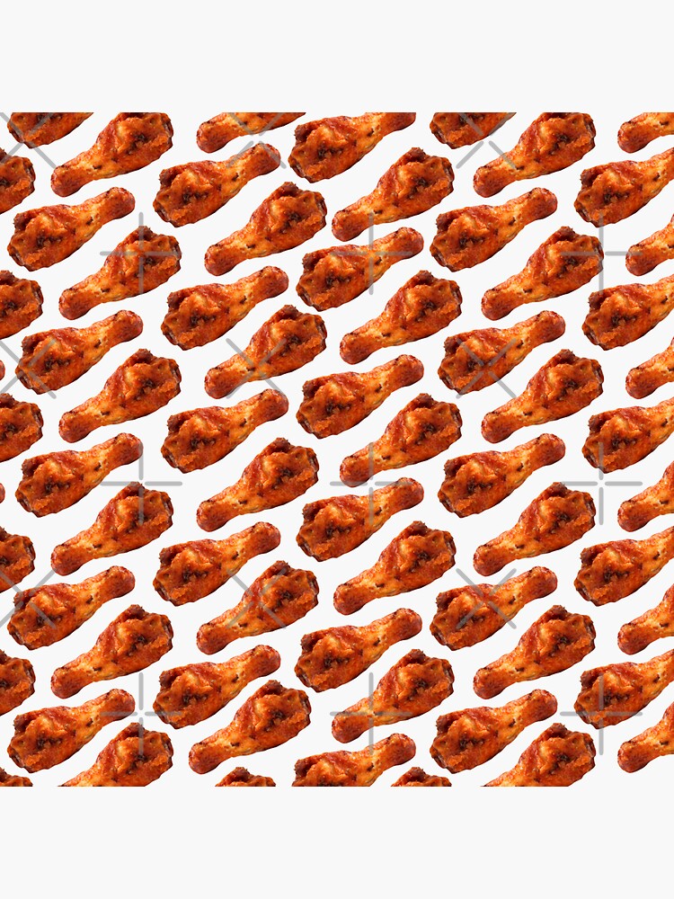 "Buffalo Chicken Wing Pattern" Sticker for Sale by DWaffleDesigns ...