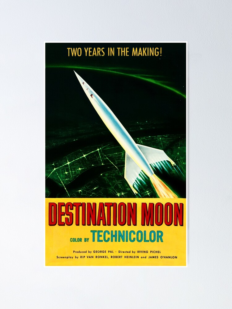 "DESTINATION MOON 1950 Film Retro American Science Fiction Movie ...