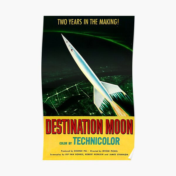"DESTINATION MOON 1950 Film Retro American Science Fiction Movie ...