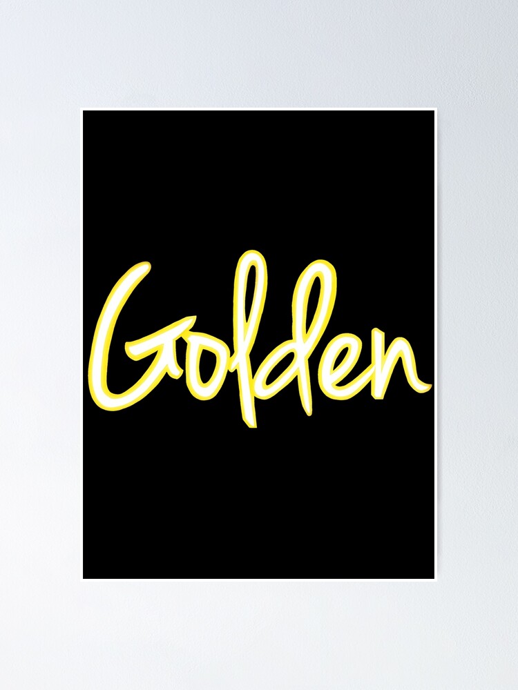 "Golden Neon Sign" Poster for Sale by PandaBearPie | Redbubble