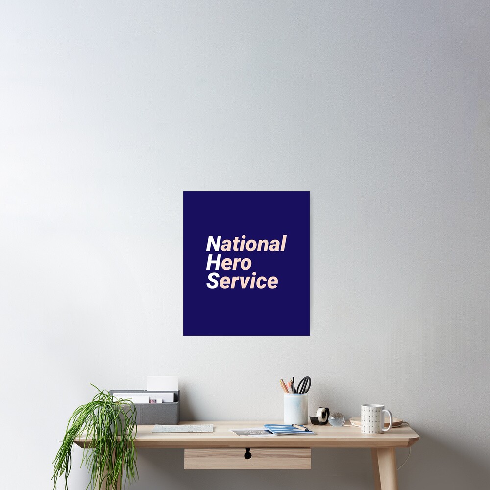"National Hero Service - Peach" Poster by Civil-Woke | Redbubble