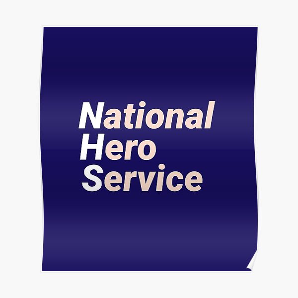 "National Hero Service - Peach" Poster by Civil-Woke | Redbubble