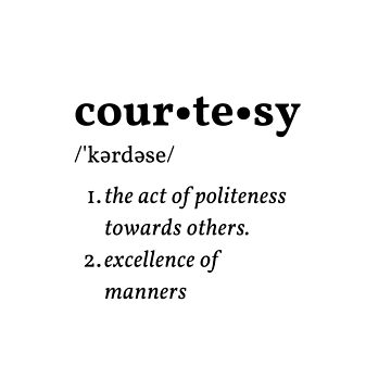 "Courtesy Dictionary Definition - Black" Poster for Sale by ryanwfraser ...