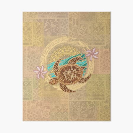 "Vintage Samoan Turtle Tapa Print" Art Board Print for Sale by ...