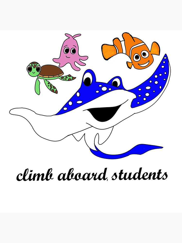 "Climb aboard students" Sticker by adventurlex | Redbubble