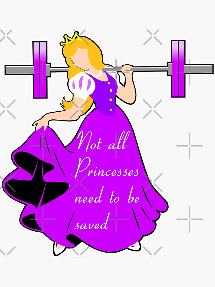 "Princesses who lift weights" Sticker by TimAddisonArt | Redbubble