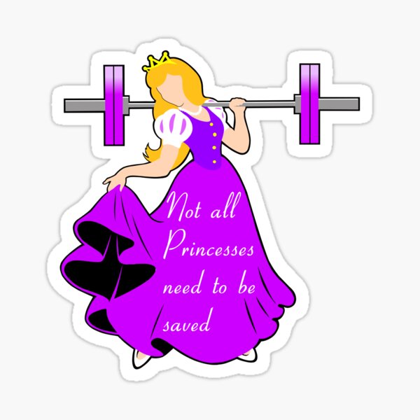 "Princesses who lift weights" Sticker by TimAddisonArt | Redbubble