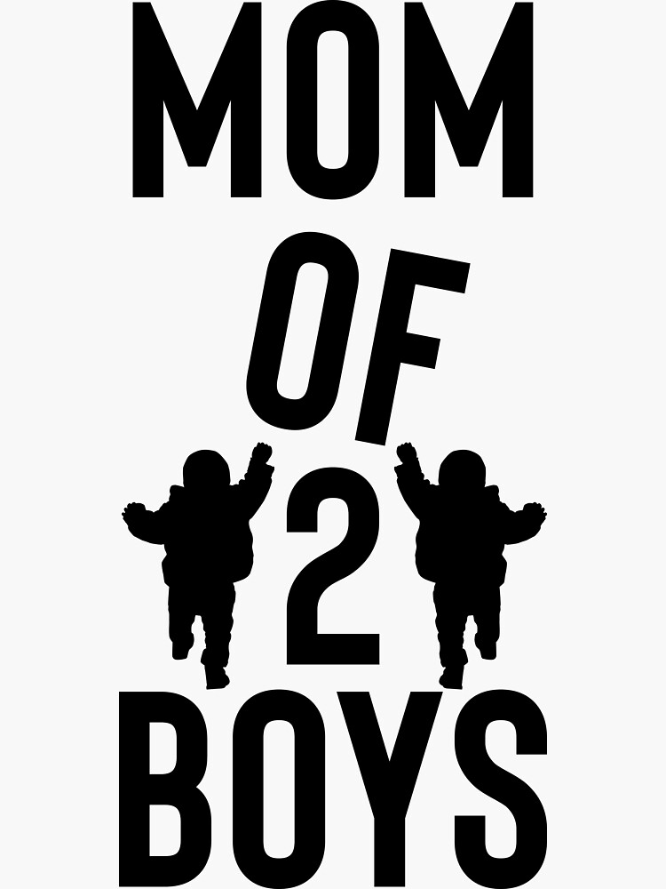 "mom of 2 boys" Sticker for Sale by Maxaint | Redbubble