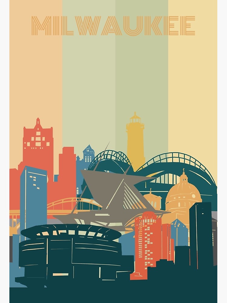 "milwaukee skyline" Poster for Sale by BekimART2 | Redbubble