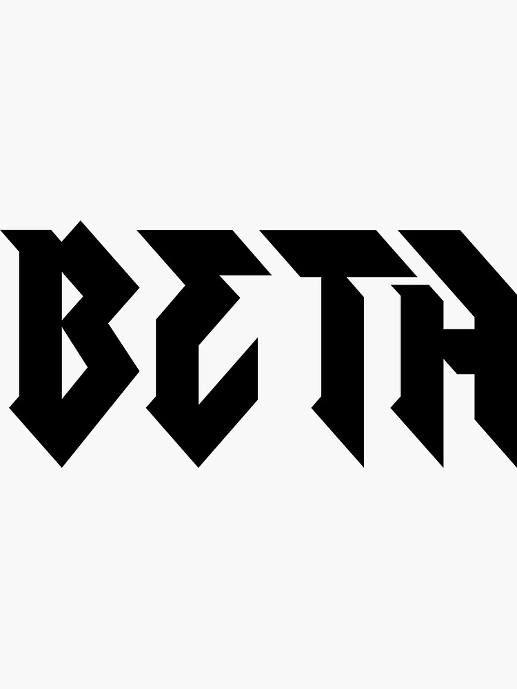 "Beta sticker black" Sticker by annamori | Redbubble