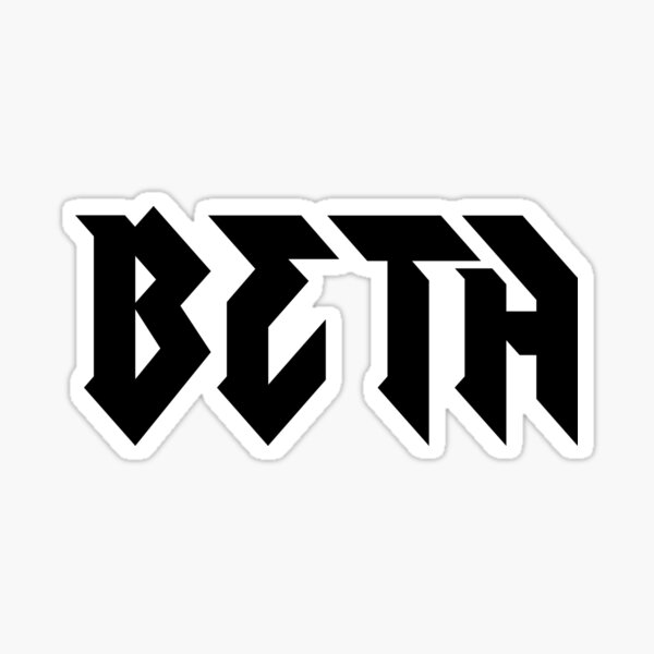 "Beta sticker black" Sticker by annamori | Redbubble