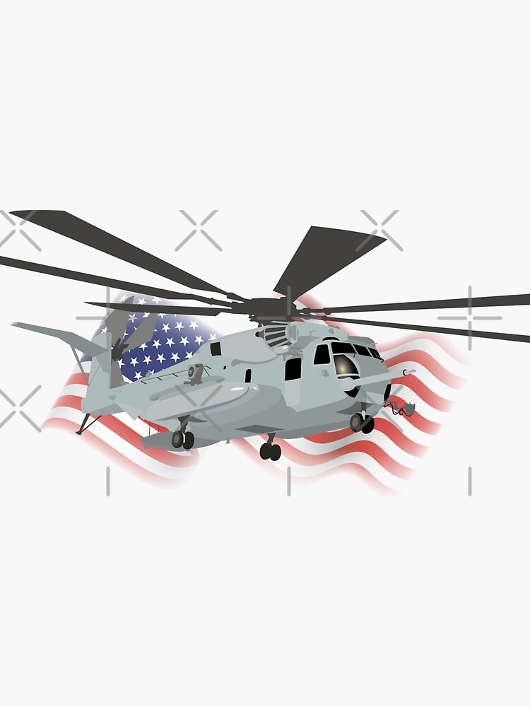 "Military CH-53E Helicopter" Sticker for Sale by NorseTech | Redbubble