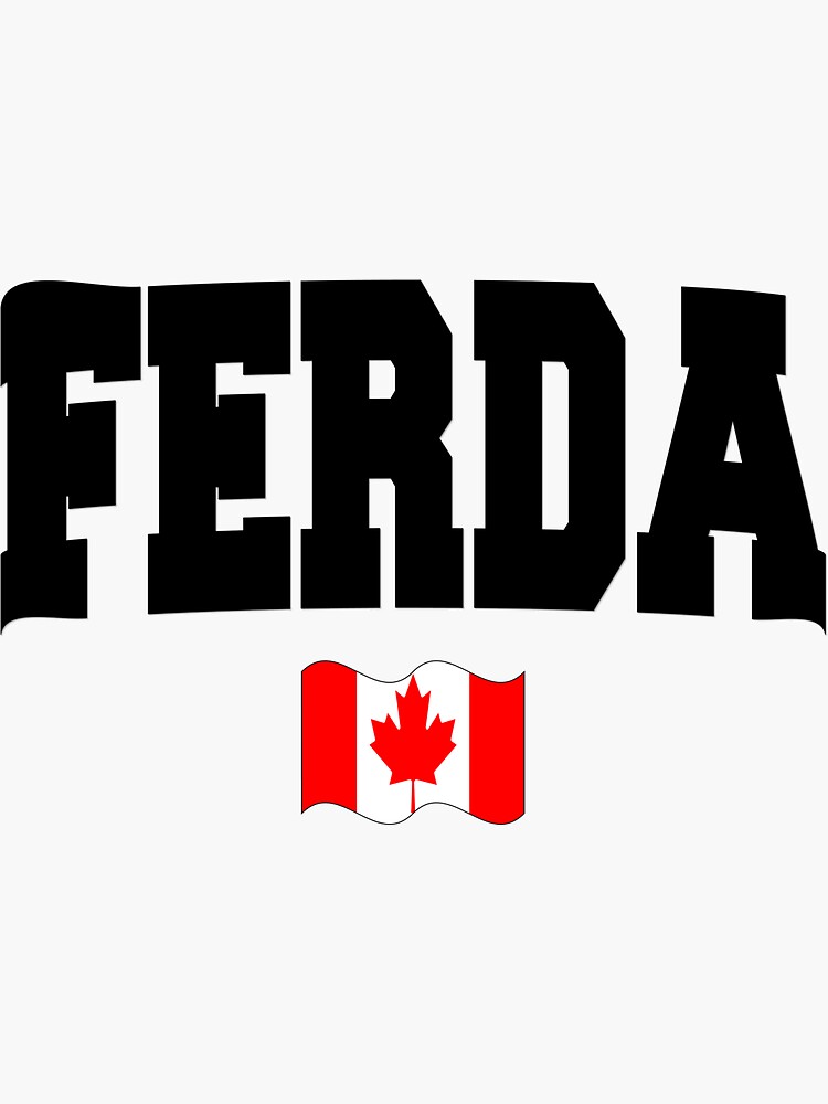 "Ferda with Canadian flag" Sticker by AllShirts21 | Redbubble