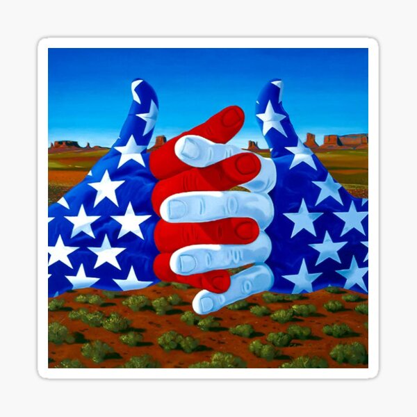 "Chuck Baird's Painting "America" (in ASL)" Sticker for Sale by Wynnel ...