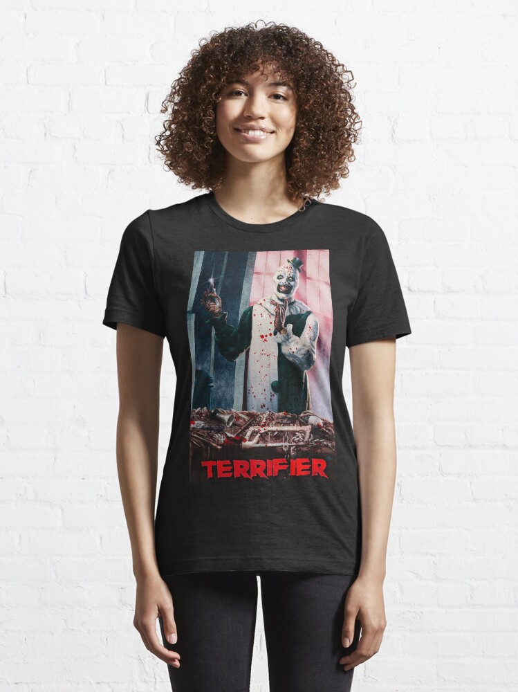"Terrifier Horror Movie Art" Essential T-Shirt for Sale by ...