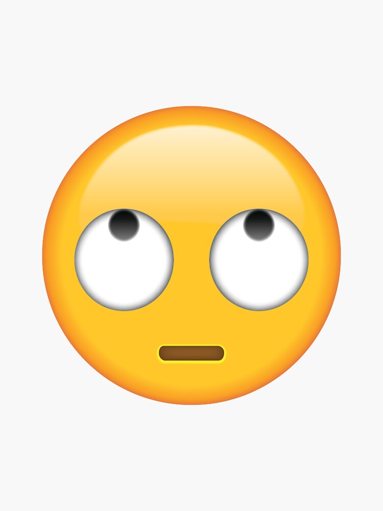 "eye roll emoji" Sticker for Sale by madigill | Redbubble
