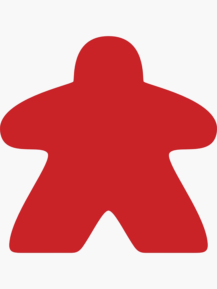 "Red Meeple" Sticker for Sale by tarini83 | Redbubble