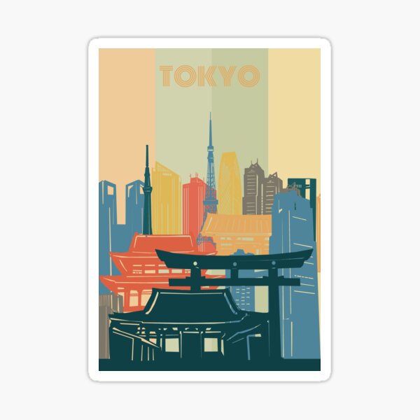 "tokyo skyline" Sticker for Sale by BekimART2 | Redbubble