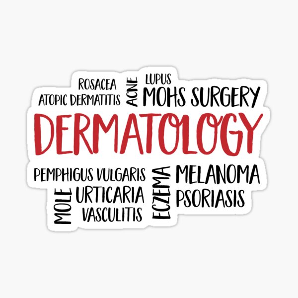 "dermatology" Sticker by Vectorqueen | Redbubble