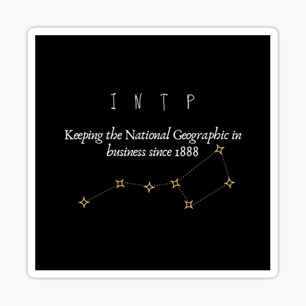 "INTP" Sticker for Sale by robinonafence | Redbubble