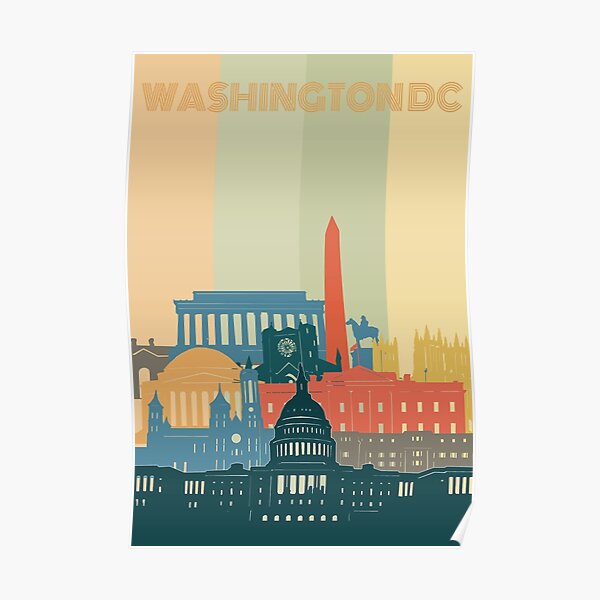 "washington dc skyline" Poster for Sale by BekimART2 | Redbubble