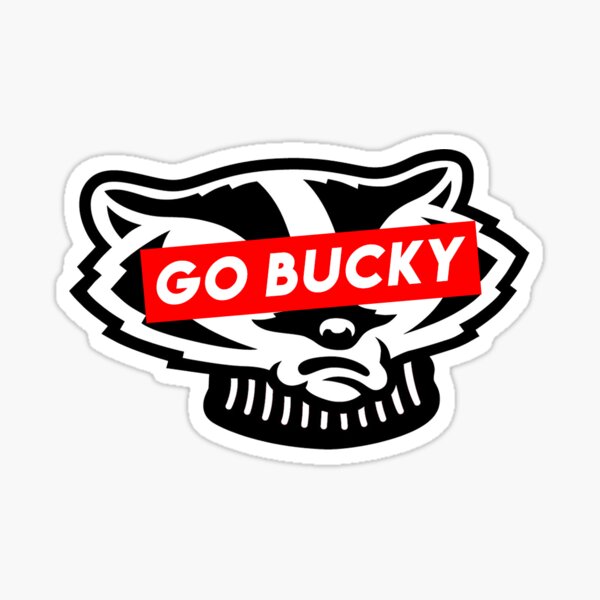 "Go Bucky" Sticker for Sale by ehelmich | Redbubble