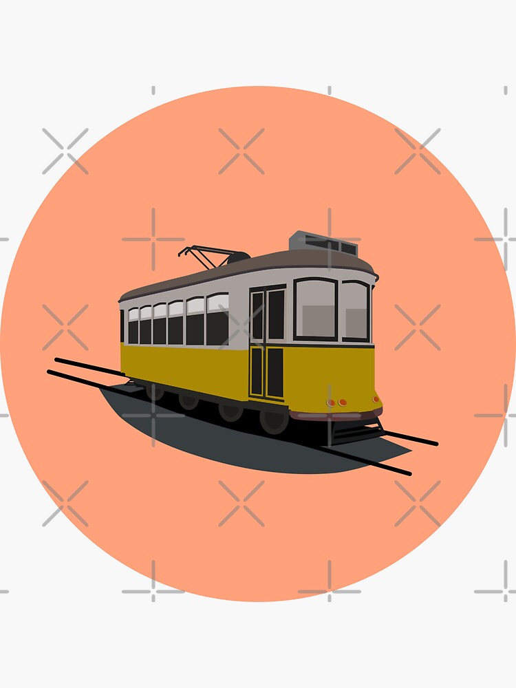 "Lisbon tram" Sticker for Sale by ZkWksDesign | Redbubble