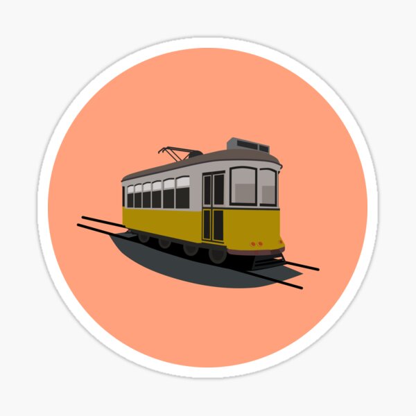 "Lisbon tram" Sticker for Sale by ZkWksDesign | Redbubble