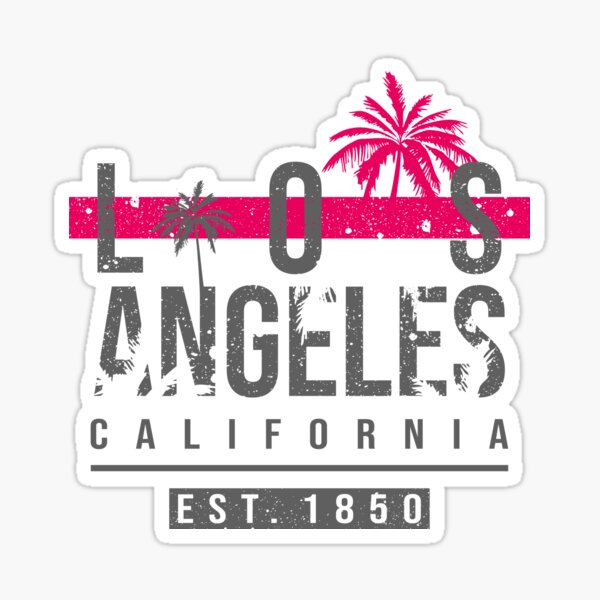 "Los Angeles!" Sticker for Sale by tambustore | Redbubble