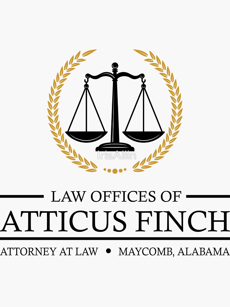 "Law Offices of Atticus Finch" Sticker for Sale by IrisAllin | Redbubble