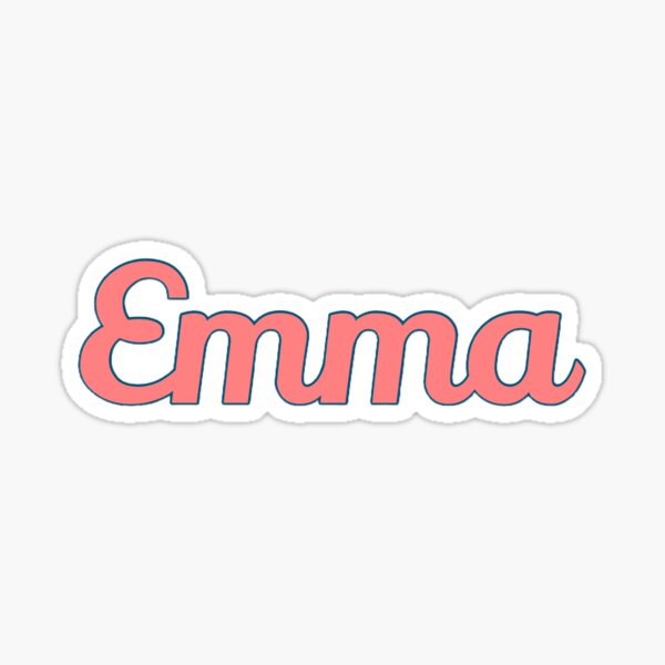 "Emma Name Sticker" Sticker for Sale by Luciabrunton | Redbubble