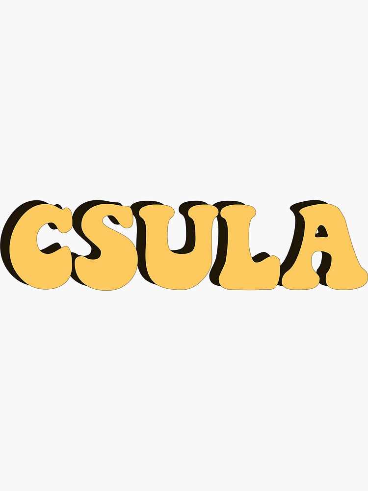"CSULA" Sticker for Sale by darbyclement | Redbubble
