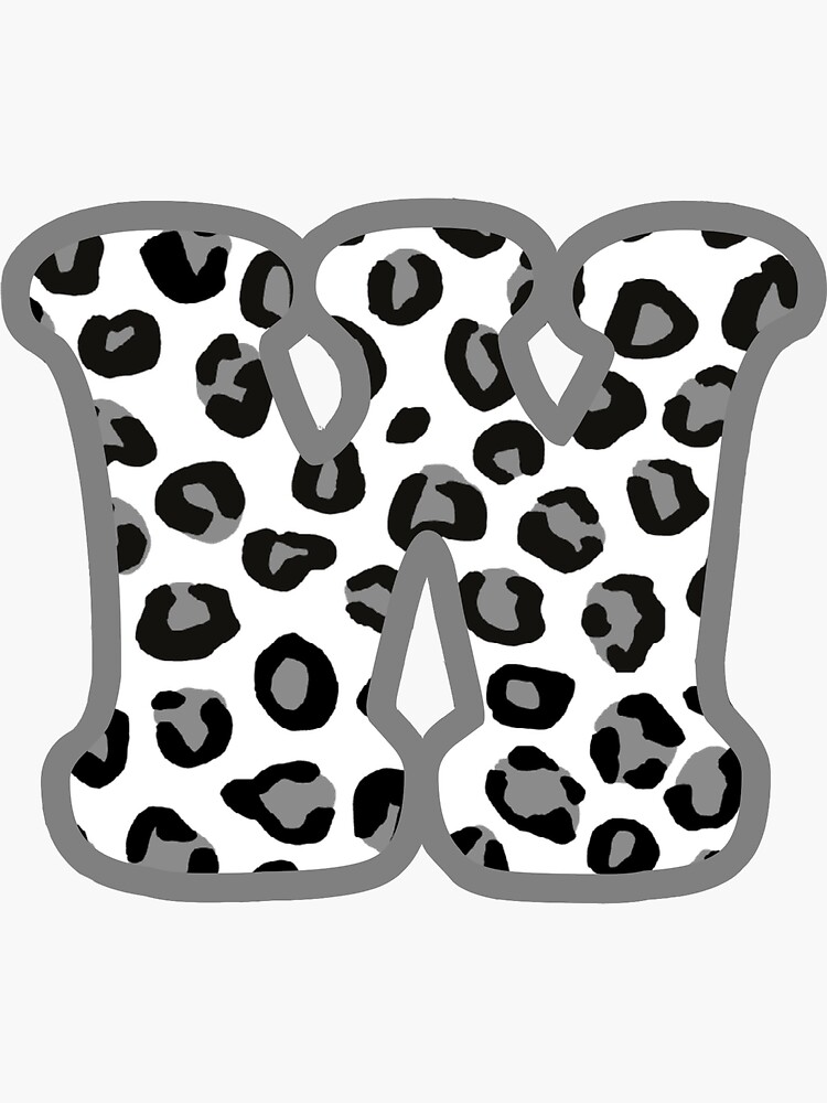"Uppercase Leopard "W"" Sticker for Sale by magnoliastudios | Redbubble
