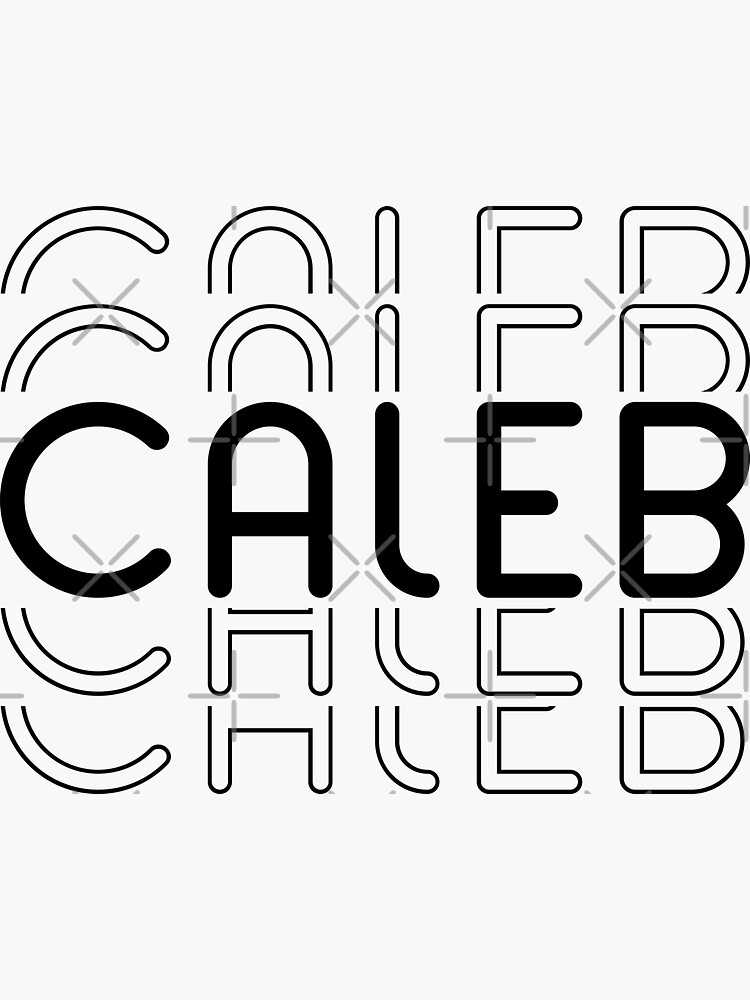 "Name Caleb in Black and White Style" Sticker for Sale by Time-is-Money ...