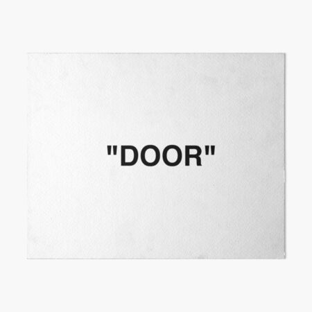 "Off White Door Sticker Label" Art Board Print by GoodCooks | Redbubble