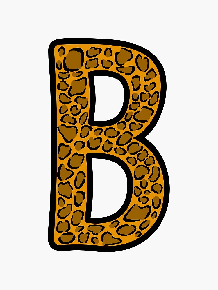 "Cheetah print letter B" Sticker by josielaw6 | Redbubble