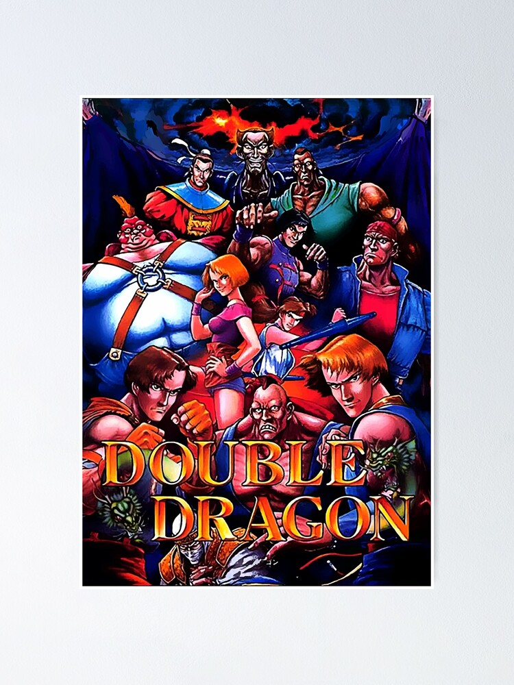 "Double Dragon retro cover artwork vector" Poster for Sale by SyanArt ...