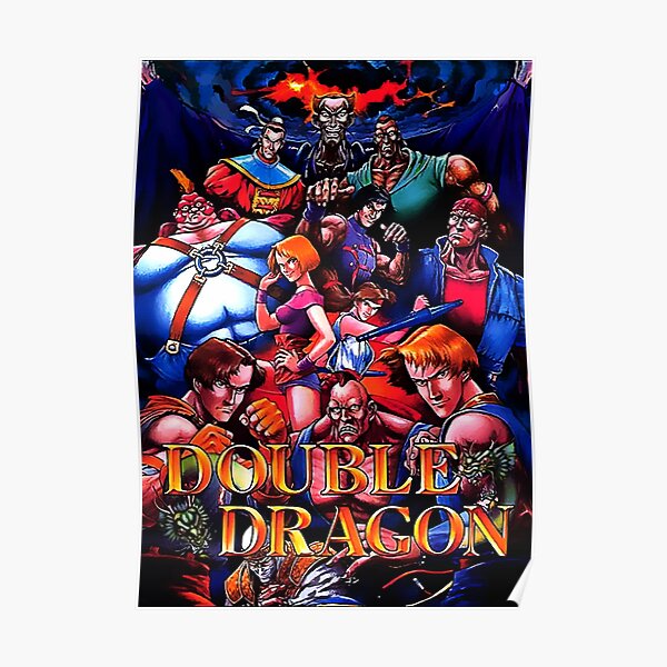 "Double Dragon retro cover artwork vector" Poster for Sale by SyanArt | Redbubble