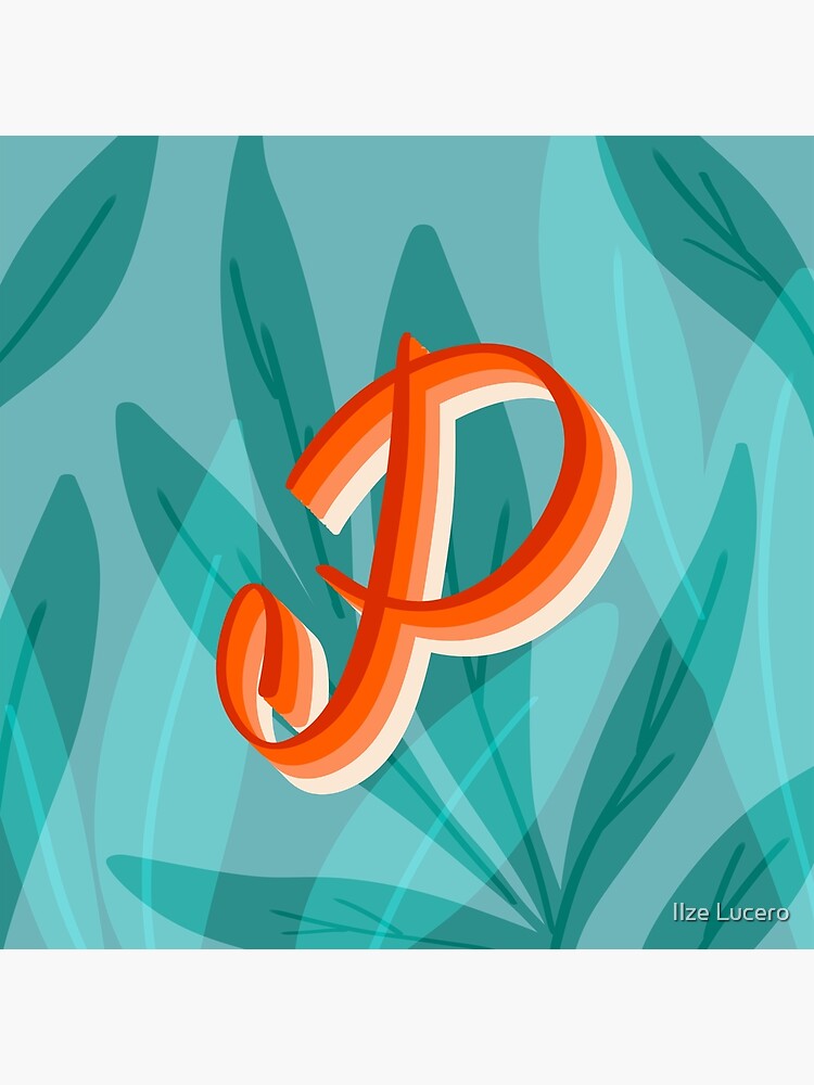 "P- creative monogram scripted lettering of letter p" Poster by ...