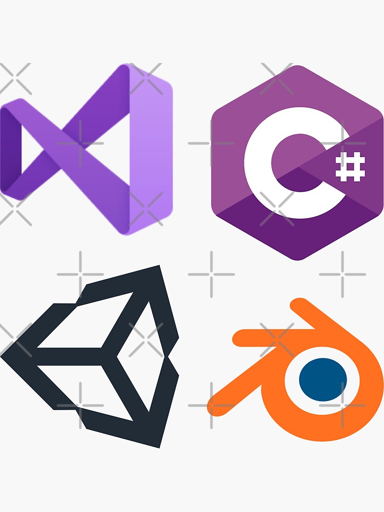 "Unity Developer Sticker Set" Sticker for Sale by dtor5 | Redbubble
