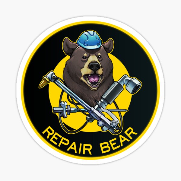"Repair Bear" Sticker by ghostfire | Redbubble