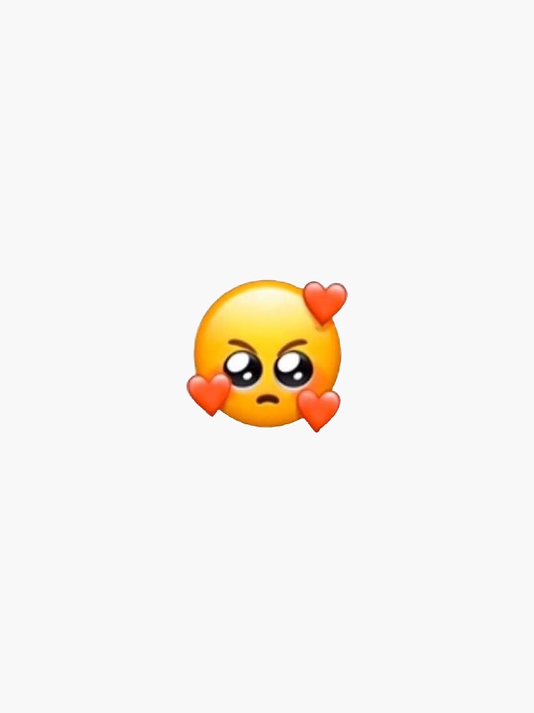 "Angry love emoji" Sticker for Sale by laurenlizz | Redbubble