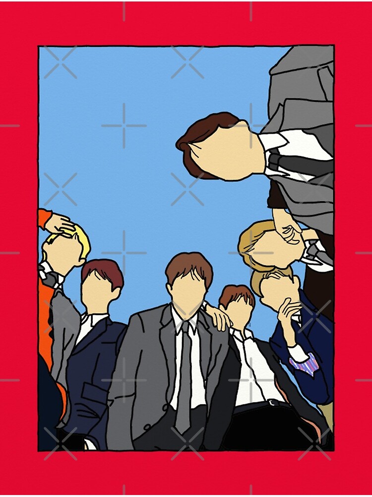 "BTS Time Magazine Cover - Minimalist Outline" Framed Art Print for ...