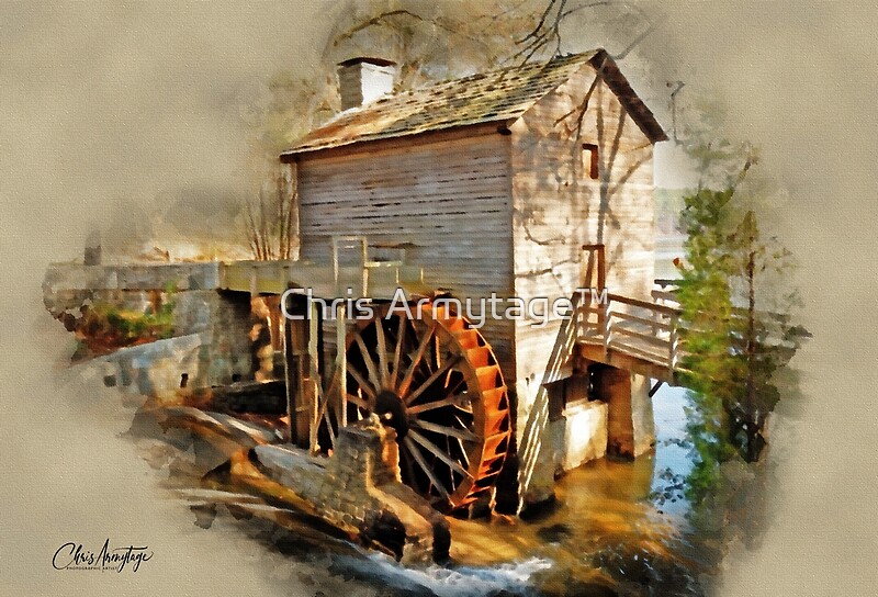 "Old Watermill Watercolour" by Chris Armytage™ | Redbubble